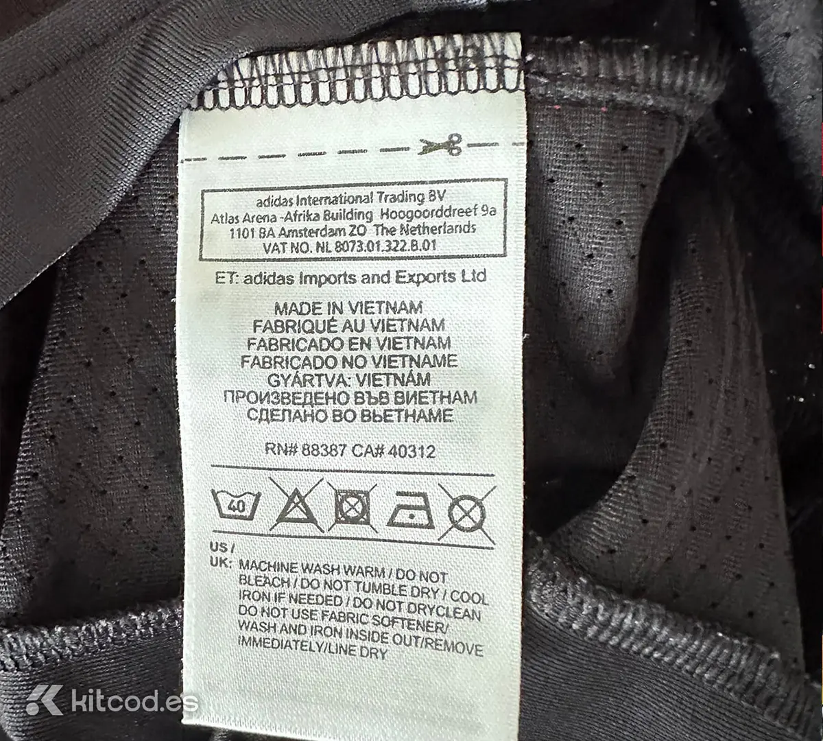 adidas label code